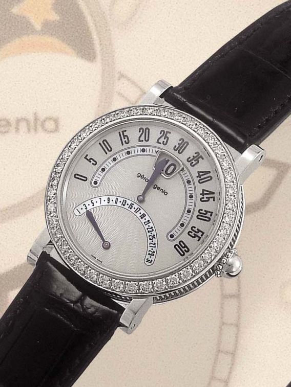 La Cote des Montres : Enchères Gérald Genta, "Retro Biretro", Ref. G 3754. Produced circa 2000 ...