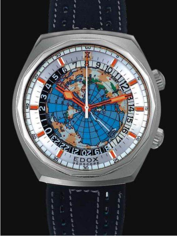 La Cote des Montres : Enchères Edox "Geoscope" 42, case No. 200170 ...