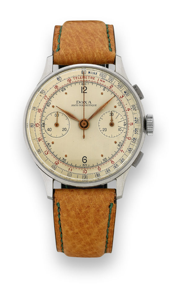 La Cote des Montres : Enchères Steel Chronograph Doxa, Le Locle ...