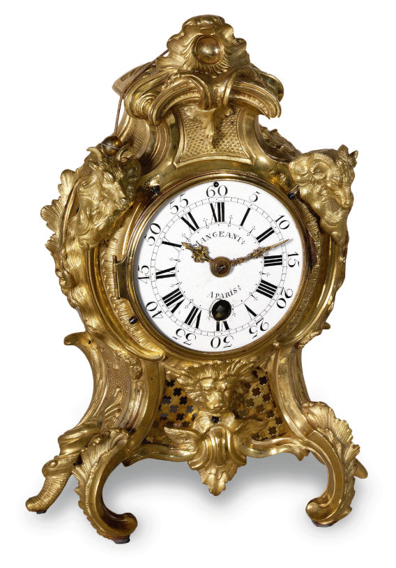 La Cote des Montres : Enchères Rococo Boudoir Clock Mangeant a Paris ...