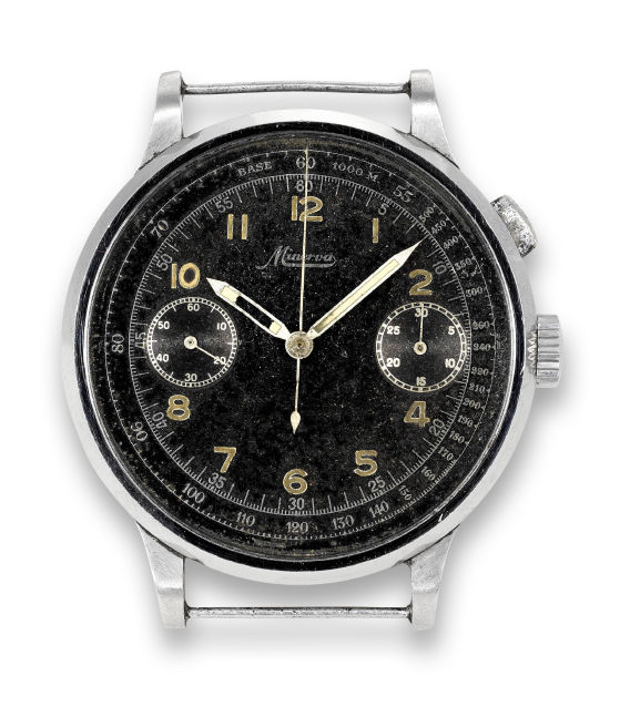La Cote des Montres : Enchères MINERVA, OVERSIZED CHRONOGRAPH Minerva ...